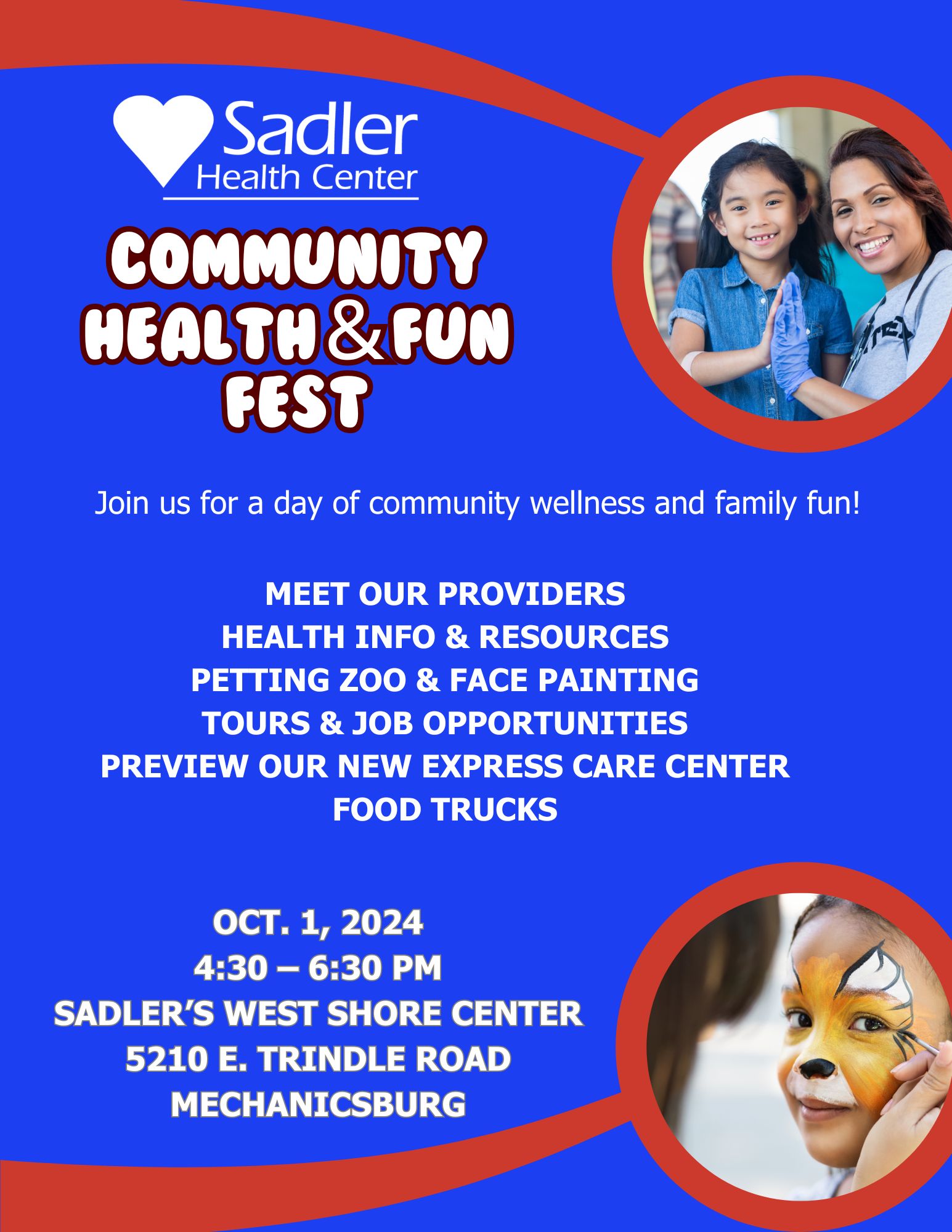 Sadler To Host Community Health & Fun Fest on Oct. 1 - Sadler Health Center
